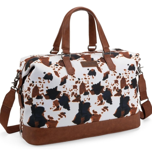 Wrangler | Bags | Wrangler Travel Duffle Bag Oversized Cow Print ...